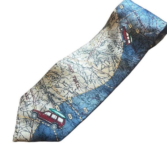Jeep | Accessories | Jeep Mens Tiejeep On Map Trails Jeep Grand ...